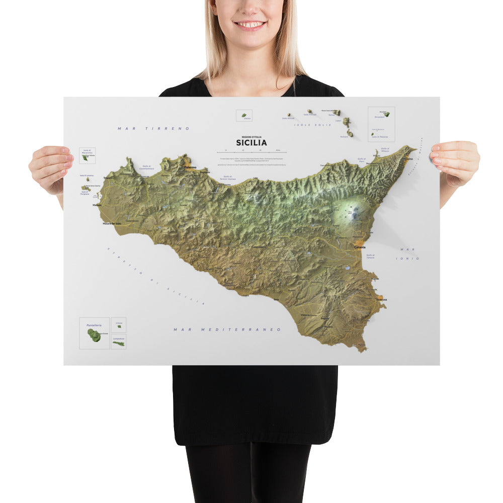 Shaded relief map of Sicily – VeryGoodMaps