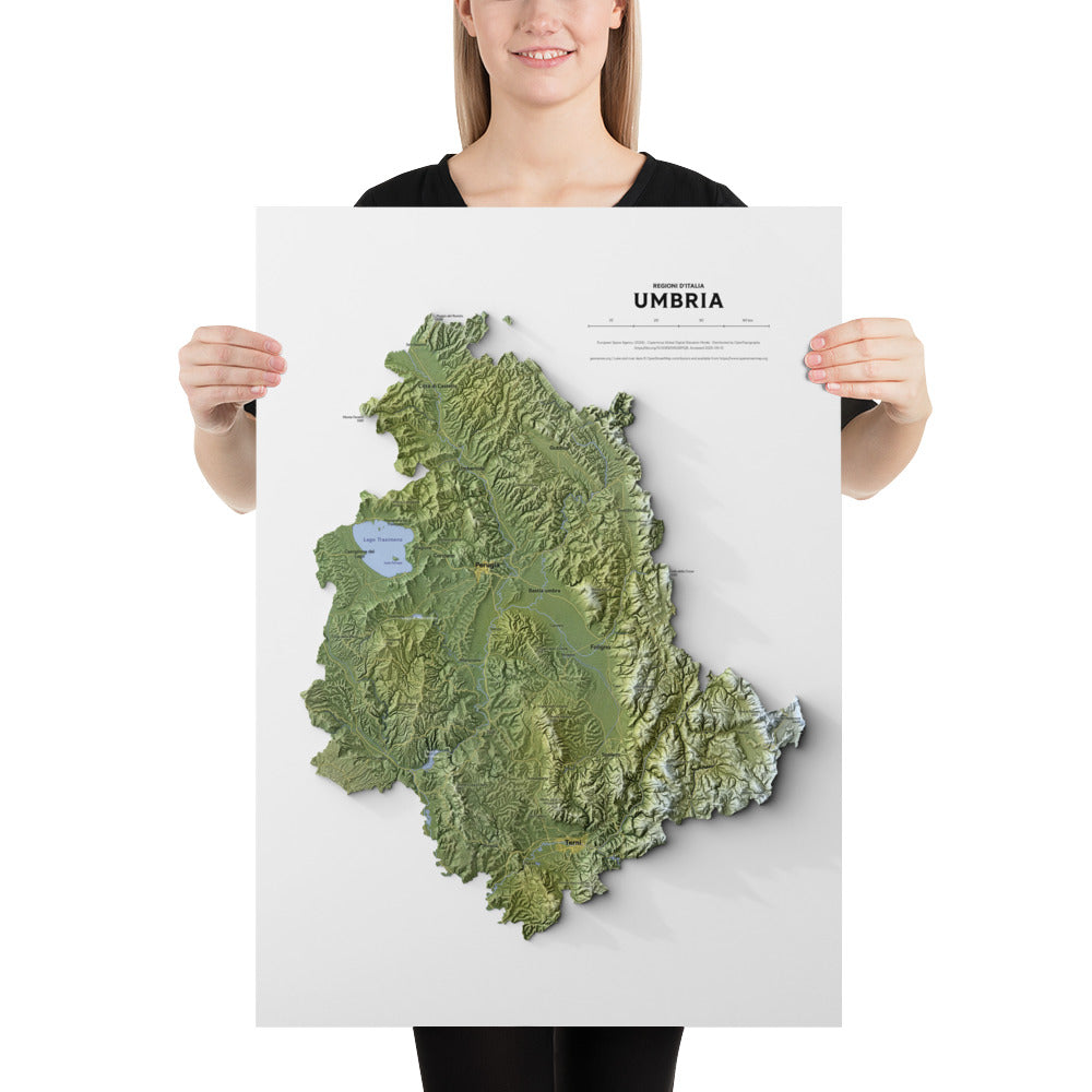 Shaded relief map of Umbria – VeryGoodMaps